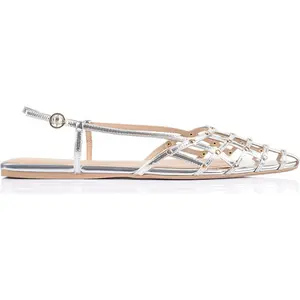 LANA WILKINSON Mary Flat Sandals - Silver