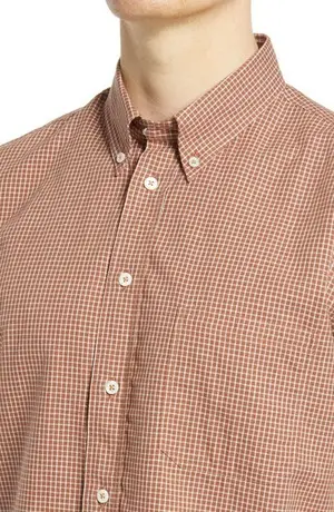Billy Reid Tuscumbia Check Cotton & Linen Button-down Shirt
