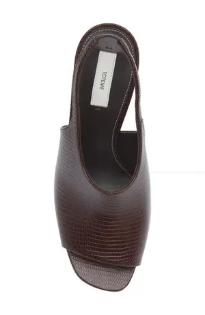 TOTEME Contour Lizard Embossed Slingback Sandal