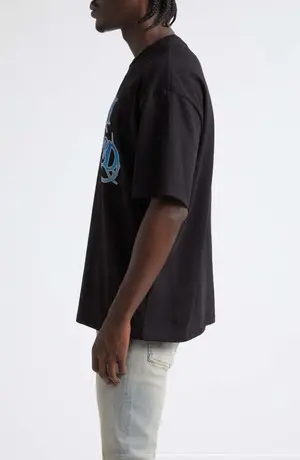 Amiri Crystal Skater Cotton Graphic T-shirt