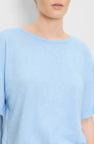 Michael Stars Tilda Oversized Cotton Crewneck T-shirt - Sky