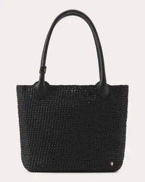 Helen Kaminski Ampara Crocheted Raffia Tote Bag - Black