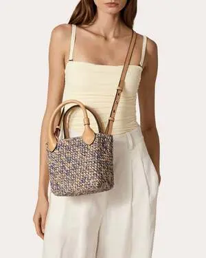 Helen Kaminski Ampara Crocheted Raffia Mini Tote