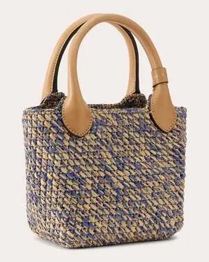 Helen Kaminski Ampara Crocheted Raffia Mini Tote