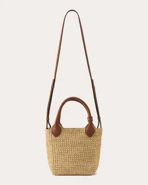 Helen Kaminski Ampara Crocheted Raffia Mini Tote