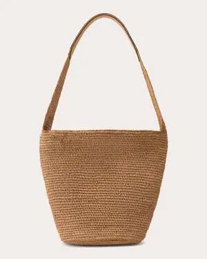 Helen Kaminski Yala Crocheted Raffia Drawstring Sac Bag