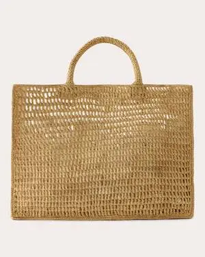 Helen Kaminski Anika Crocheted Raffia Beach Tote - Neutral