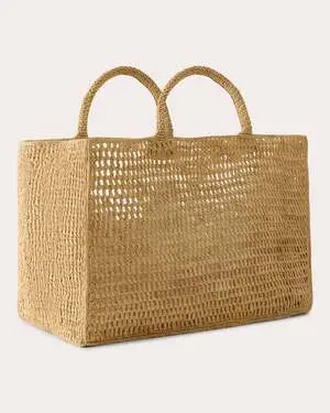 Helen Kaminski Anika Crocheted Raffia Beach Tote