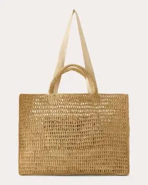 Helen Kaminski Anika Crocheted Raffia Beach Tote