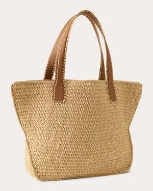Helen Kaminski Liyoni Crocheted Raffia Tote Bag