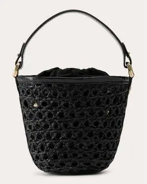 Helen Kaminski Ama Raffia Lace Braid Mini Basket