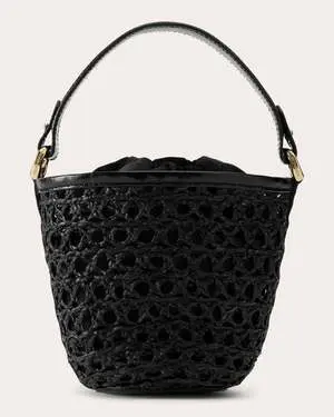 Helen Kaminski Ama Raffia Lace Braid Mini Basket