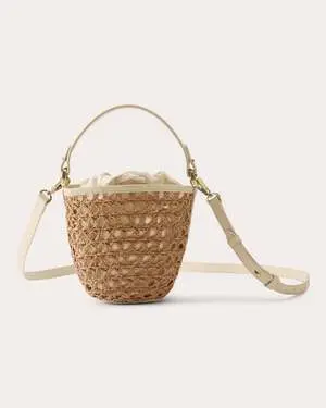 Helen Kaminski Ama Raffia Lace Braid Mini Basket