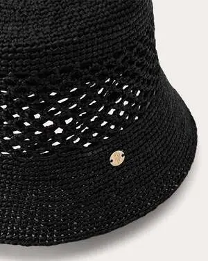 Helen Kaminski Hana Crocheted Raffia Bucket Hat