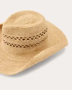 Helen Kaminski Gwen Crocheted Raffia Fedora