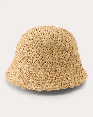 Helen Kaminski Rio Crocheted Raffia Cloche - Neutral