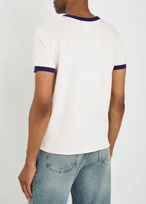 A.p.c. Jules Logo Cotton And Linen-blend T-shirt