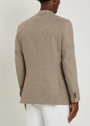 BOSS Hutson Wool And Linen-blend Blazer