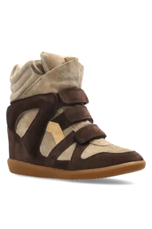 Isabel Marant Étoile Suede Wedge Sneakers - Beige