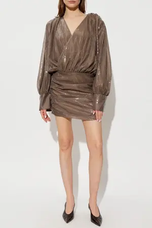 ROTATE BY BIRGER CHRISTENSEN Sequin Dress With Long Sleeves