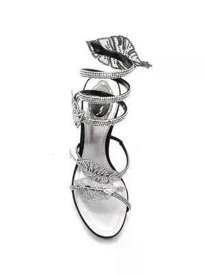 Rene Caovilla Embellished Stiletto Heeled Sandals - Silver