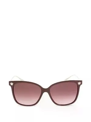 Versace Medusa Plaque Square-frame Sunglasses - Red