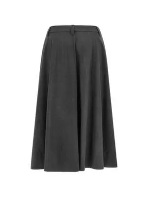 Brunello Cucinelli Monile Detail Flared Midi Skirt