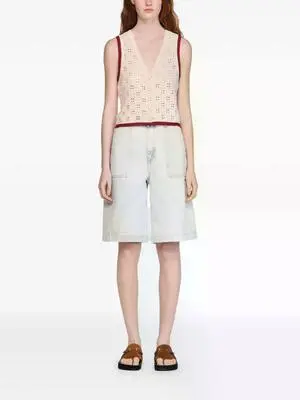 Sandro Crochet-knit Vest
