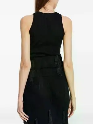 IRO PARIS Flocon Fringe Ribbed Top