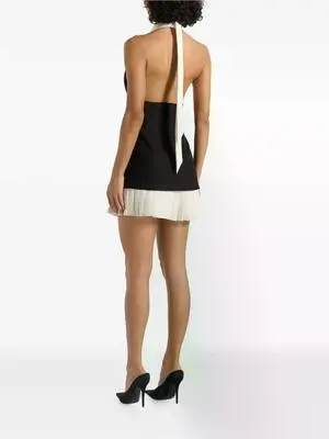 Manière De Voir Jasmine Halterneck Pleated Mini Dress