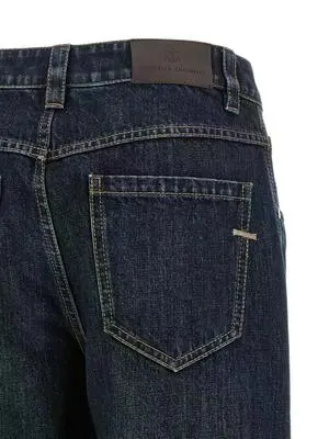 Brunello Cucinelli Shiny Bartack Straight-leg Jeans