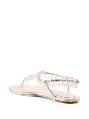 Rene Caovilla Diana Embellished Flat Sandals