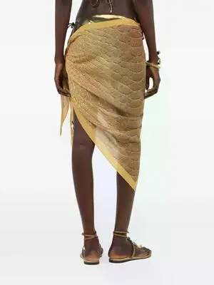 Roberto Cavalli Snake-print Pareo