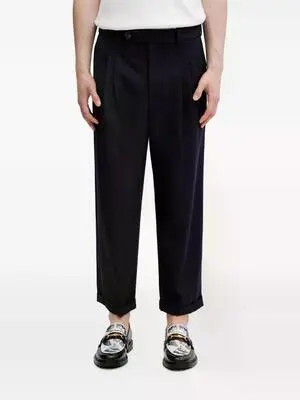 Drole De Monsieur Pleated Turned-up Trousers