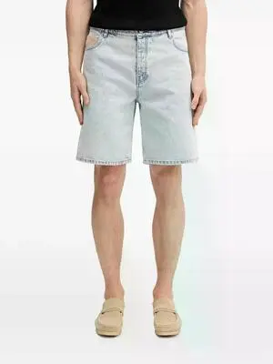 Drole De Monsieur Corduroy-trim Denim Shorts