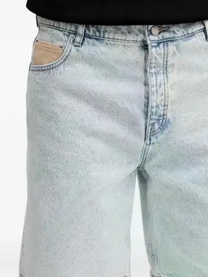 Drole De Monsieur Corduroy-trim Denim Shorts