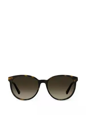 Moschino Tortoiseshell Effect Round Frame Sunglasses - Brown
