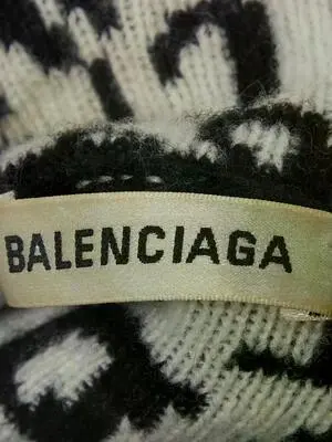 Balenciaga Logo Wave Turtleneck Sweater