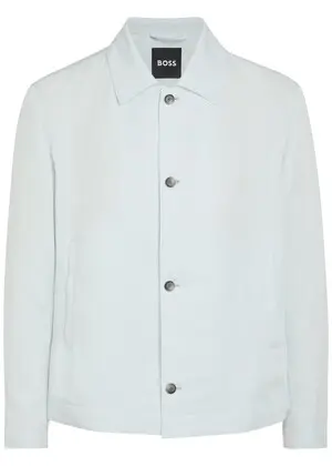 BOSS Carper Woven Overshirt - Light Blue
