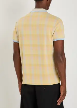VIVIENNE WESTWOOD Logo-embroidered Herringbone Cotton Polo Shirt - Yellow