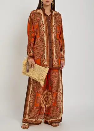 Zimmermann Mohon Printed Silk Shirt
