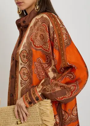 Zimmermann Mohon Printed Silk Shirt