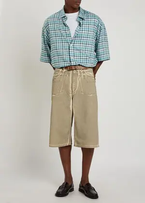 Acne Studios Two-tone Denim Shorts