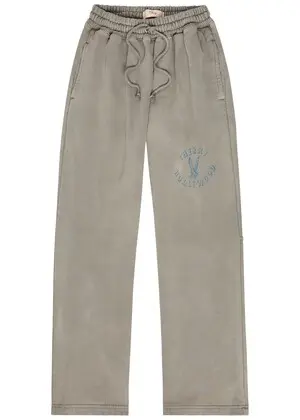 CHERRY LOS ANGELES Hollywood Parachute Printed Cotton Sweatpants - Grey