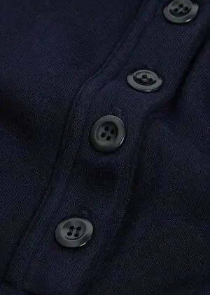 Citizens Of Humanity Jersey Polo Sweatshirt With Ribbed Trims