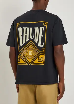 Rhude Playing Card Printed Cotton T-shirt