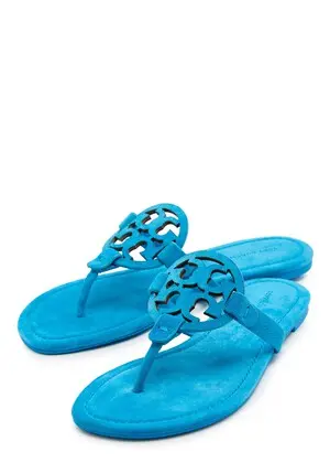 Tory Burch Miller Logo Suede Thong Sandals