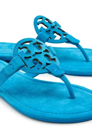 Tory Burch Miller Logo Suede Thong Sandals