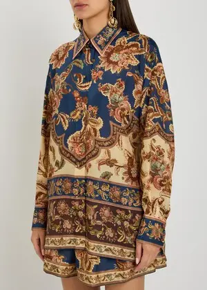 Zimmermann Aster Printed Silk Shirt