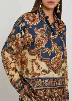 Zimmermann Aster Printed Silk Shirt